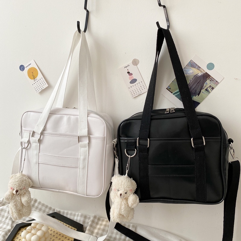 Japanese Uniform Bag College Style The Single Shoulder Messenger Pu ...