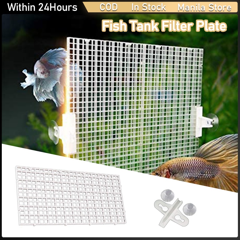 Fish Tank Bottom Isolation Tray Aquarium Grid Divider White Grid Filter ...