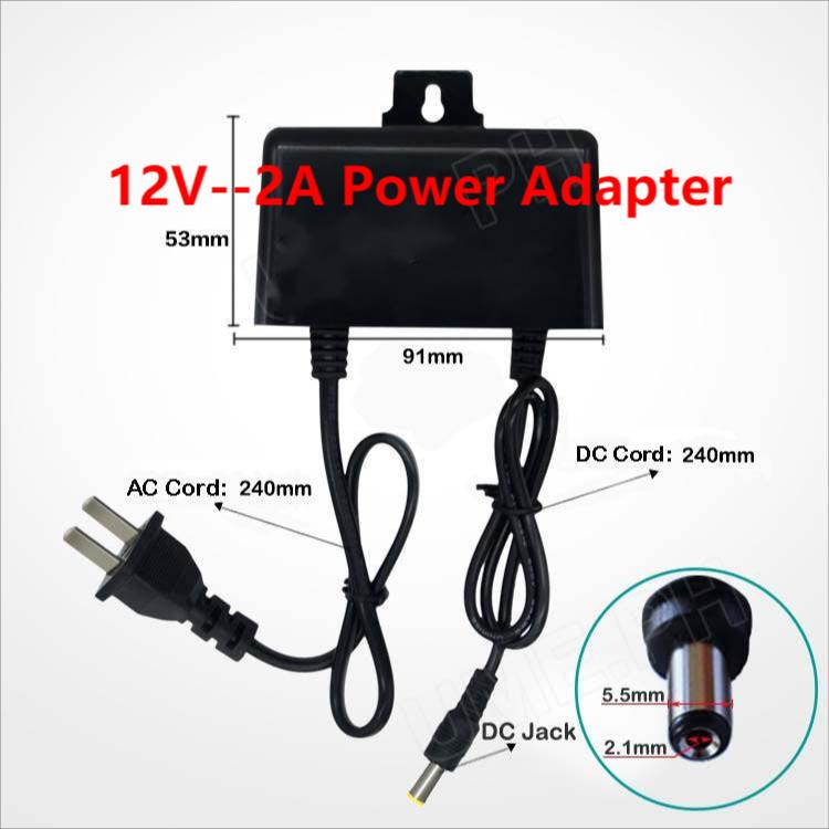 Dc 12v 2a Rain-Proof CCTV Power Supply Adapter D-02 Cod Outdoor Weather ...