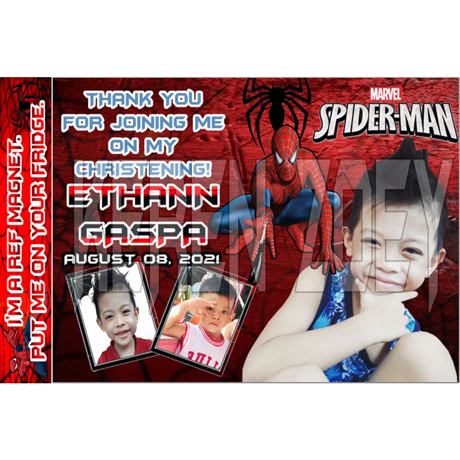 SpiderMan Themed Customized Ref Magnet Rush/ready to print | Shopee ...