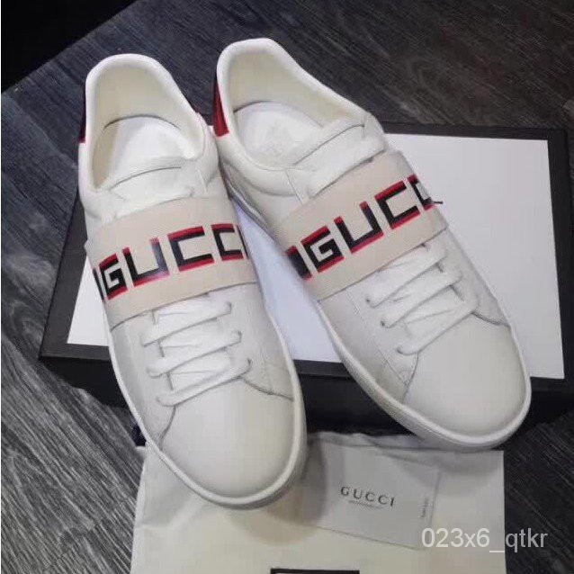 Original 2021 Gucci White Sneakers Shoes For Men uFak | Shopee Philippines