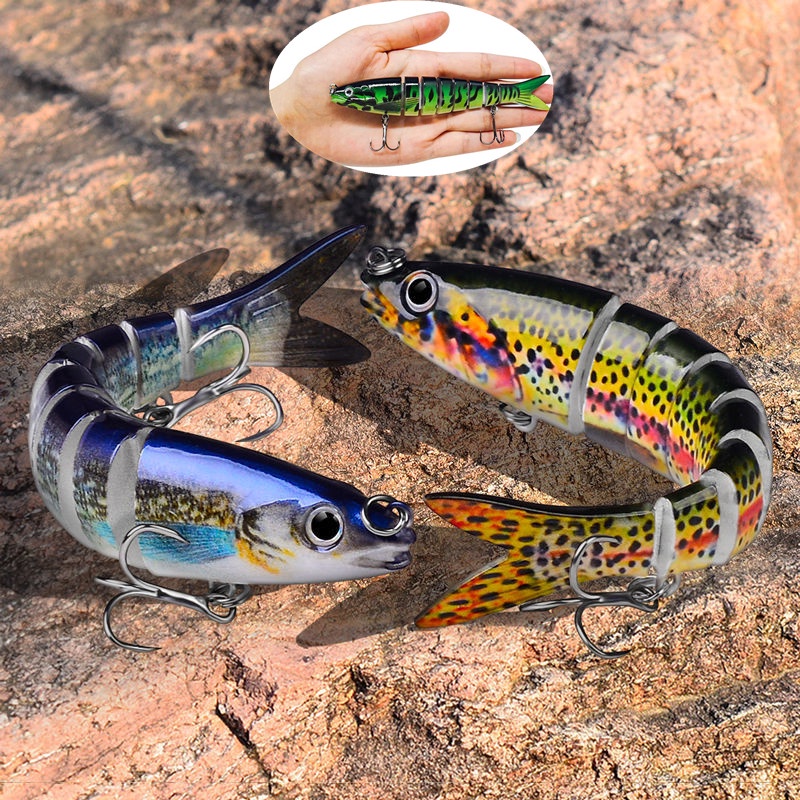 Fishing Lures Full-Size Multi Jointed Swimbait, Slow Sinking Segmented ...