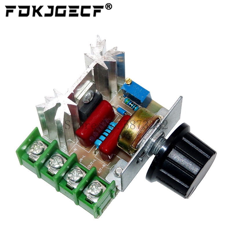 AC 220V 2000W SCR Voltage Regulator Dimming Dimmers Motor Speed ...