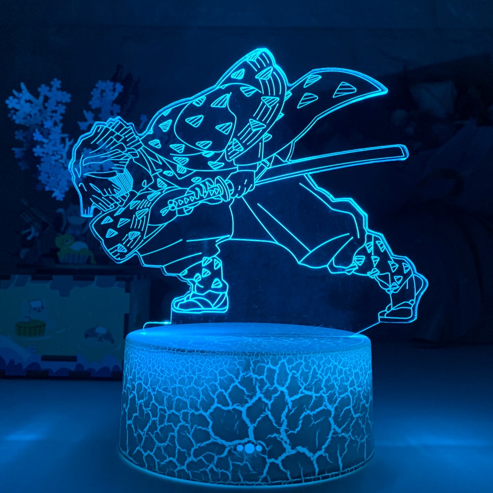 Demon Slayer LED Night Light Agatsuma Zenitsu Figure Colorful Colors ...