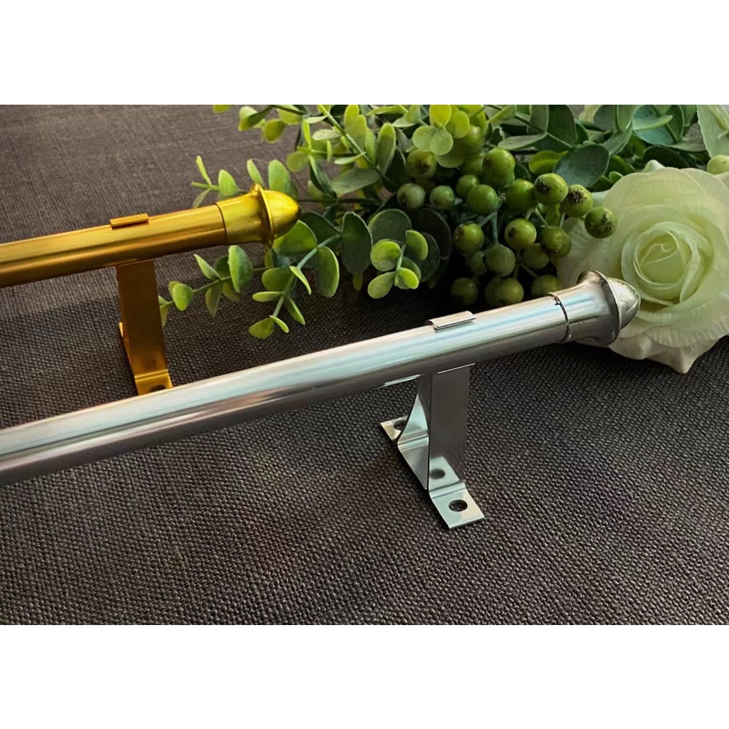 DML Curtain Rod Adjustable Telescopic Curtain Rod Set, Rod Home Decor ...