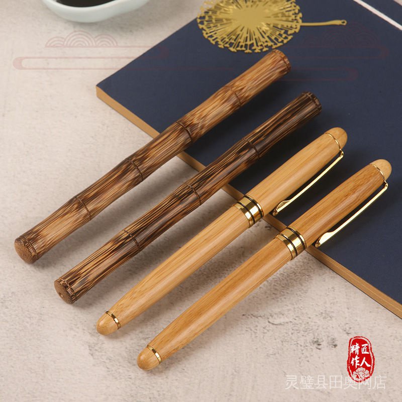 Bai#Pen#Xiangfei Spot Bamboo Golden Silk Solid Made Hand-Polished Feel ...