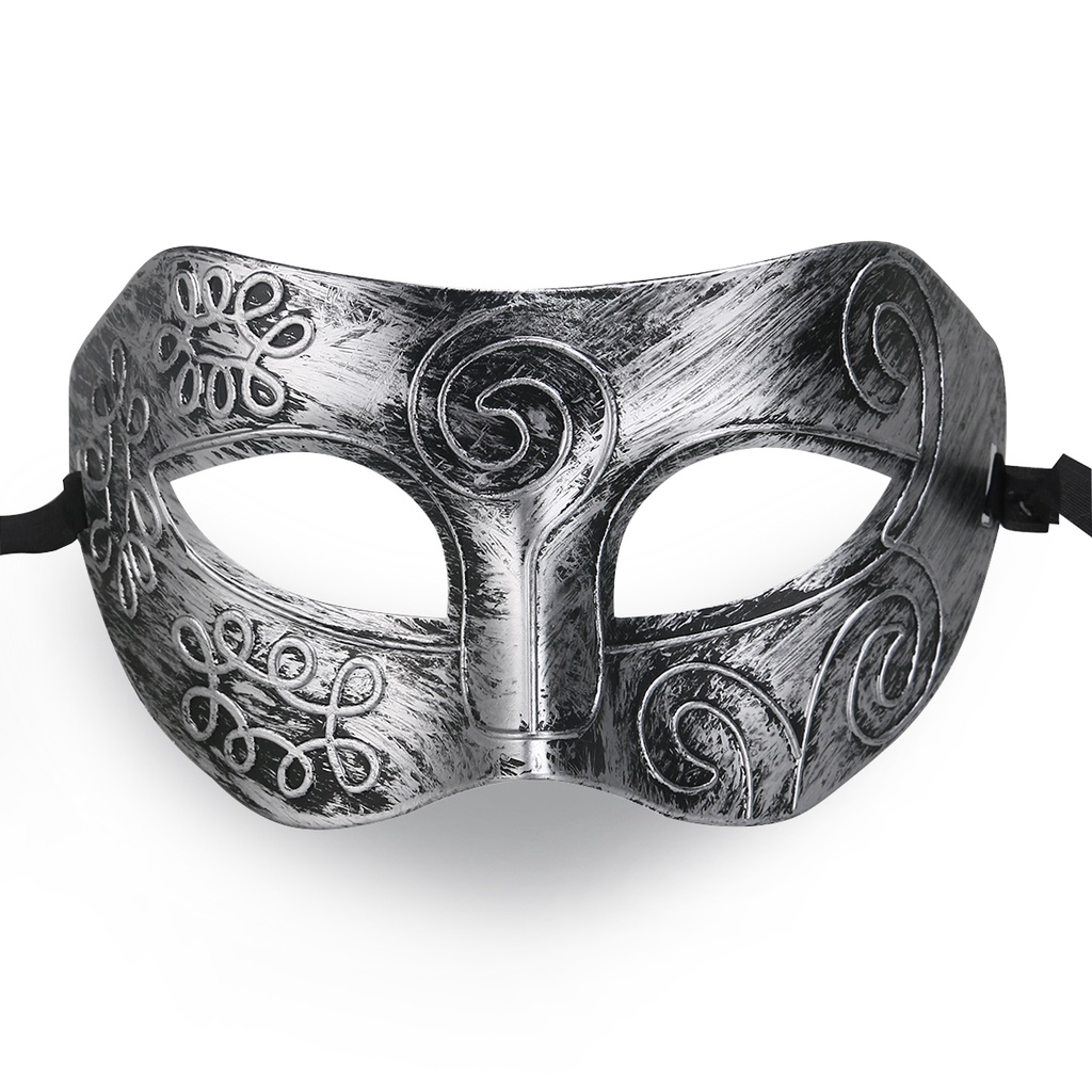 [READY STOCK] Venetian Mask Men Masquerade Masks Silver Spray Paint ...