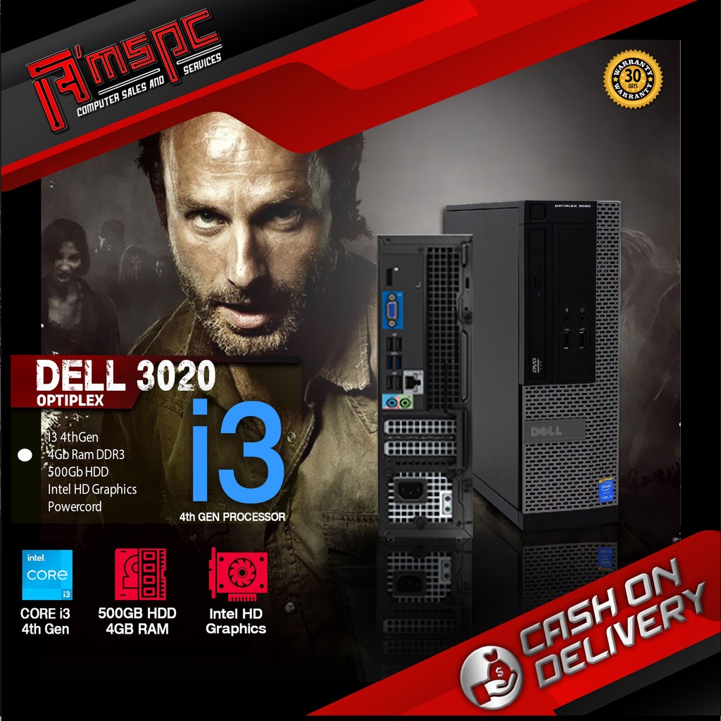 DESKTOP and CPU ONLY i3/ i5 4TH | 4GB RAM 500GB HDD | DELL OPTIPLEX 3020 | ONBOARD GRAPHICS ...