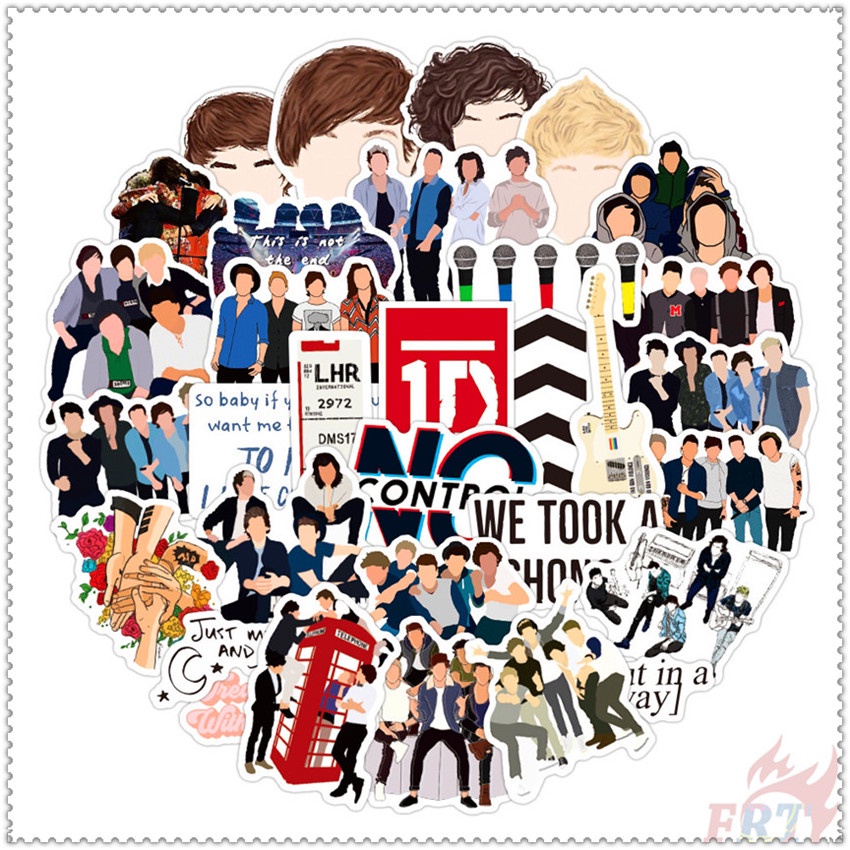 50Pcs/Set 1D . One Direction Series 01 Stickers Pop Band DIY Fashion ...