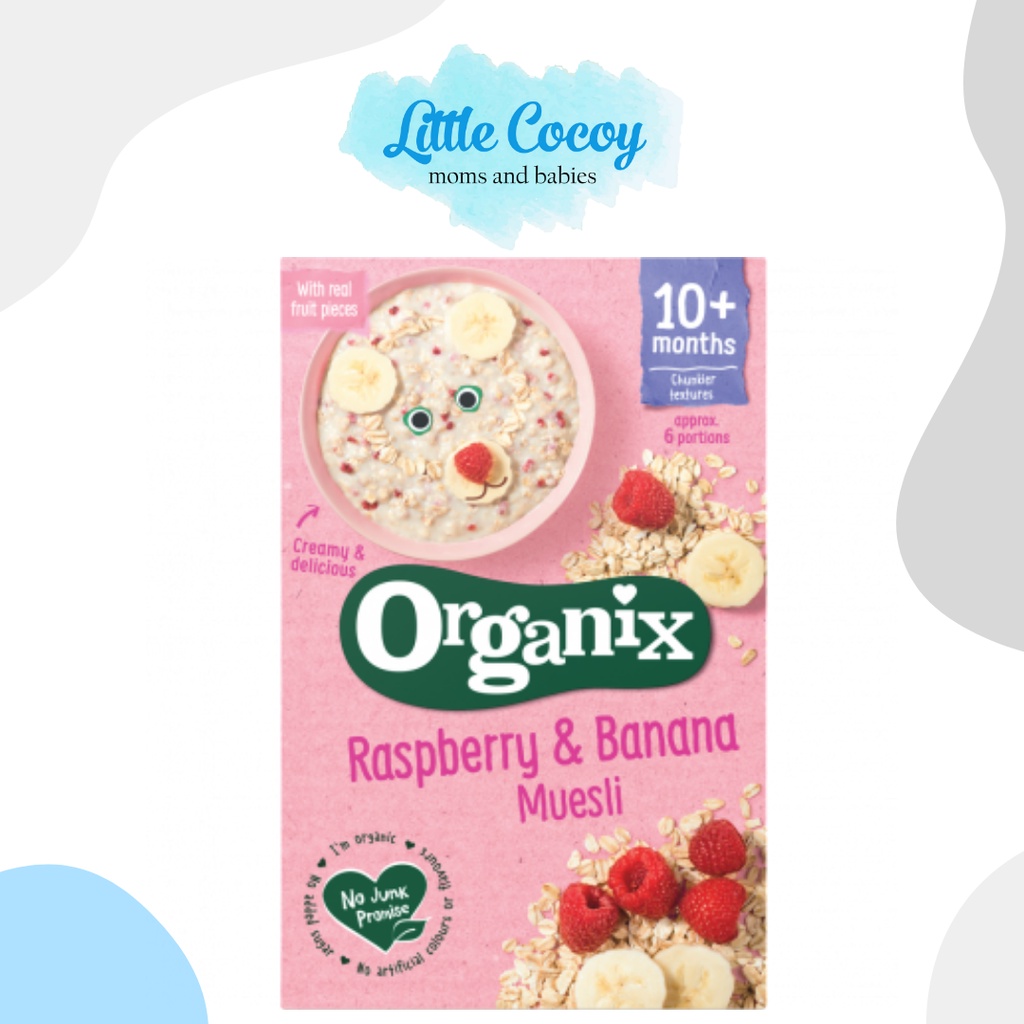 Organix Baby Muesli Cereal With Raspberry & Banana for Babies (10 ...