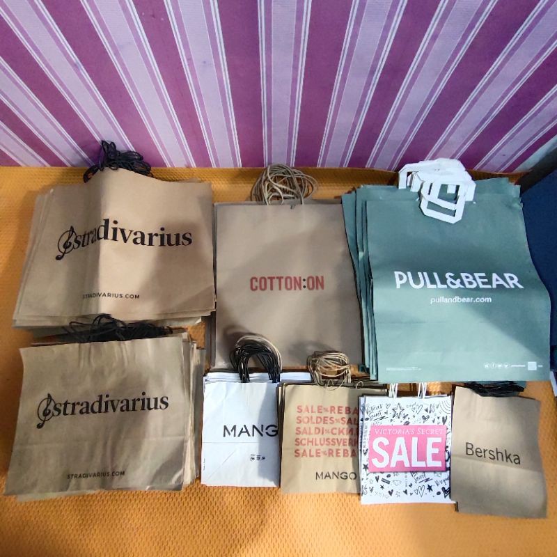 Paperbag CONVERSE STRADIVARIUS PULL&BEAR BERSHKA MANGO COTTON ON MUST ...