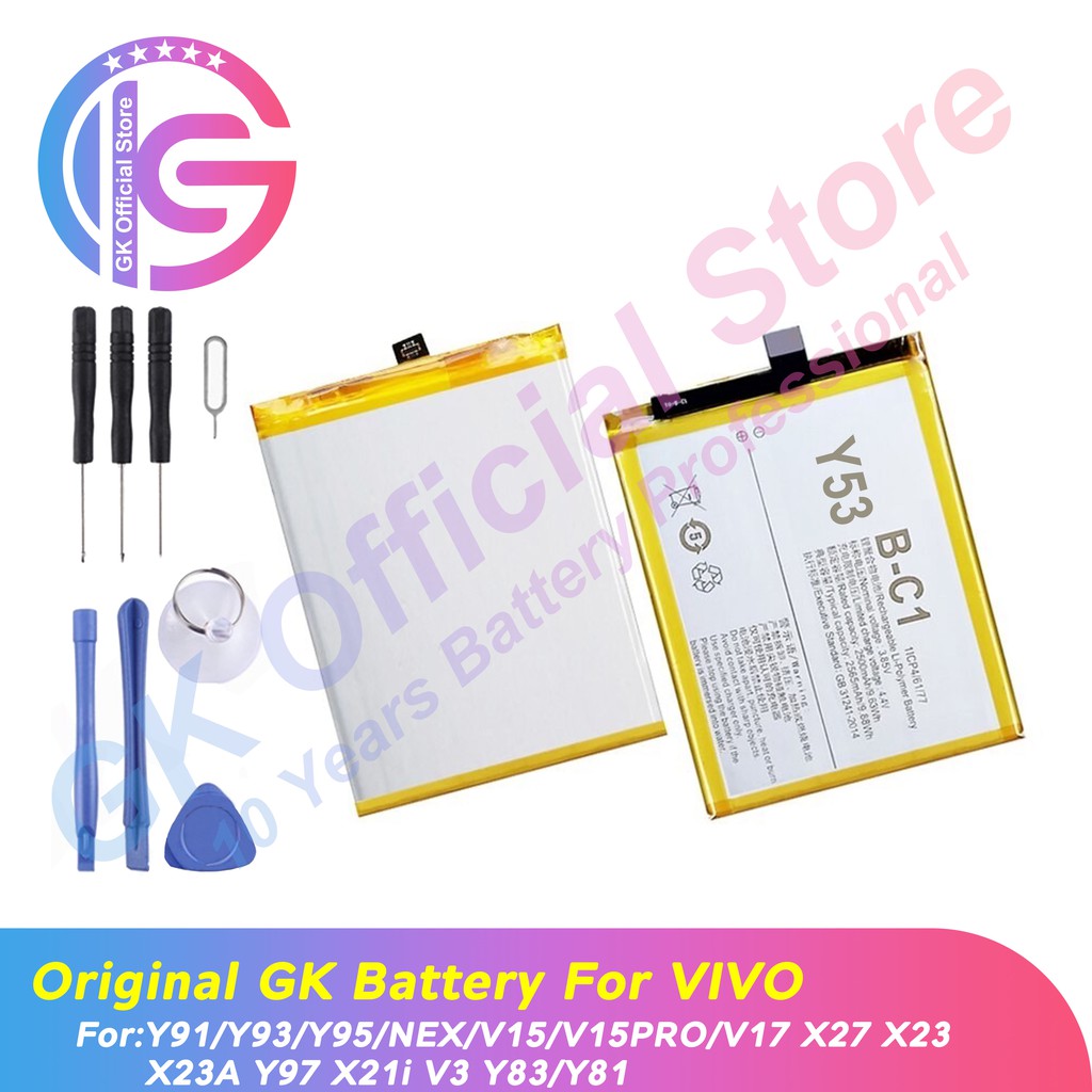 GK Battery VIVO Y91/Y93/Y95/NEX/V15/V15PRO/V17 X27 X23 X23A Y97 X21i V3 Y83/Y81 BATTERY | Shopee ...