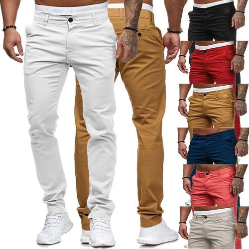 Plus Size S-3XL Men Pants Spring Autumn Fashion Casual Slim Straight ...