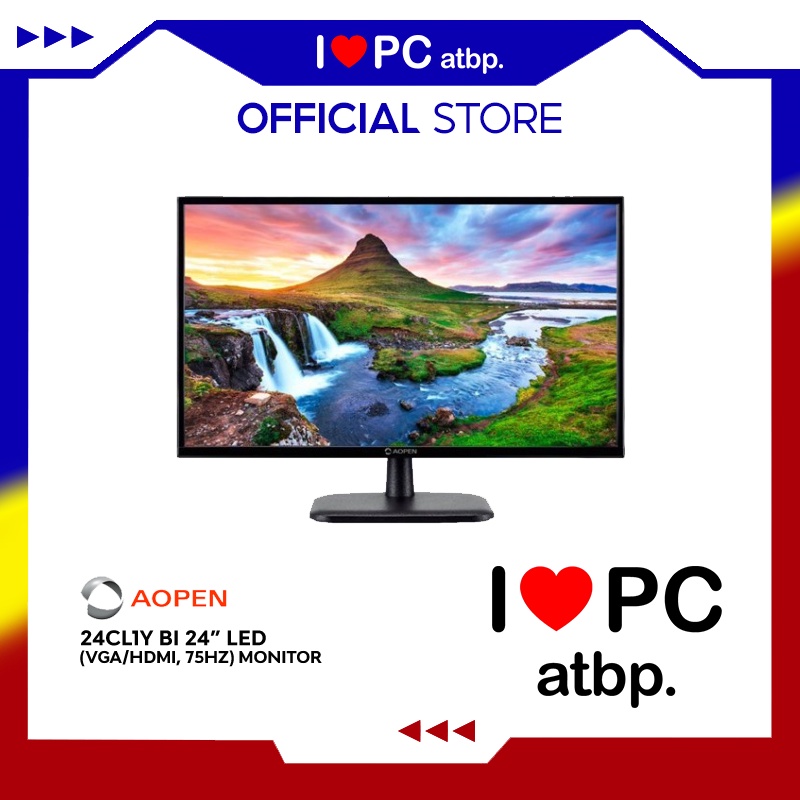 AOpen 24” LED Monitor (24CL1Y bi, IPS, VGA/HDMI, 75Hz) | Shopee Philippines
