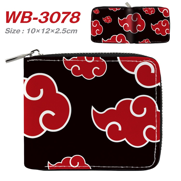 Naruto Akatsuki 3D Full Color Cartoon Student Short Casual Wallet Boy ...