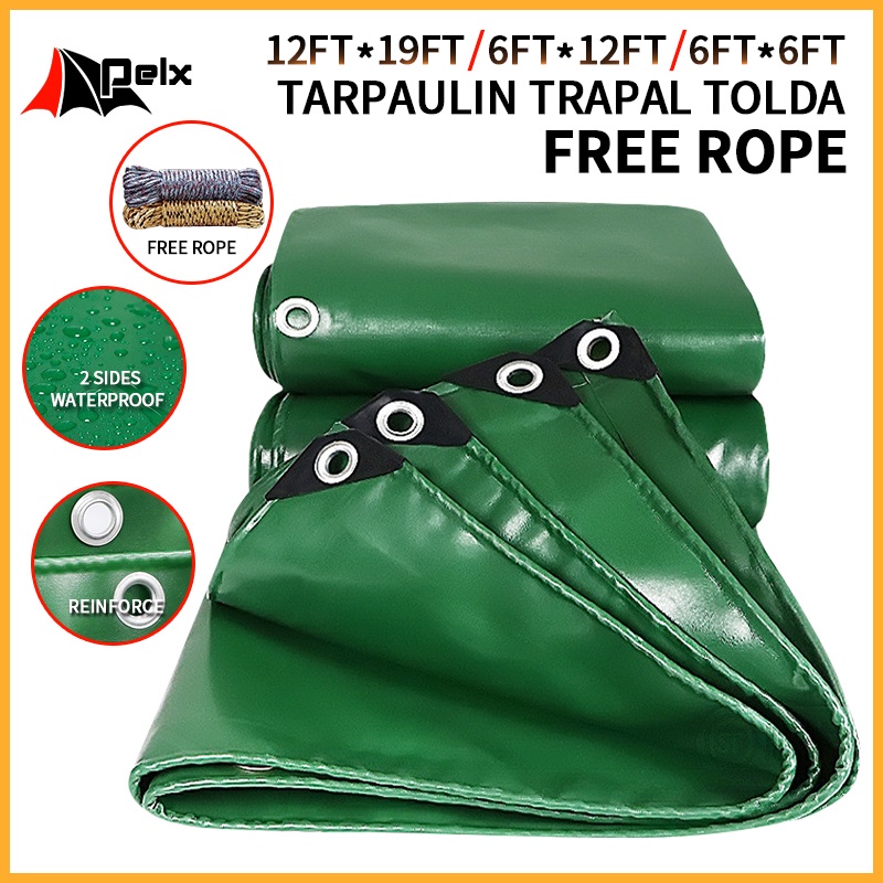 trapal waterproof makapal size 9ftx12ft tarpaulin trapal tolda buy 1 ...
