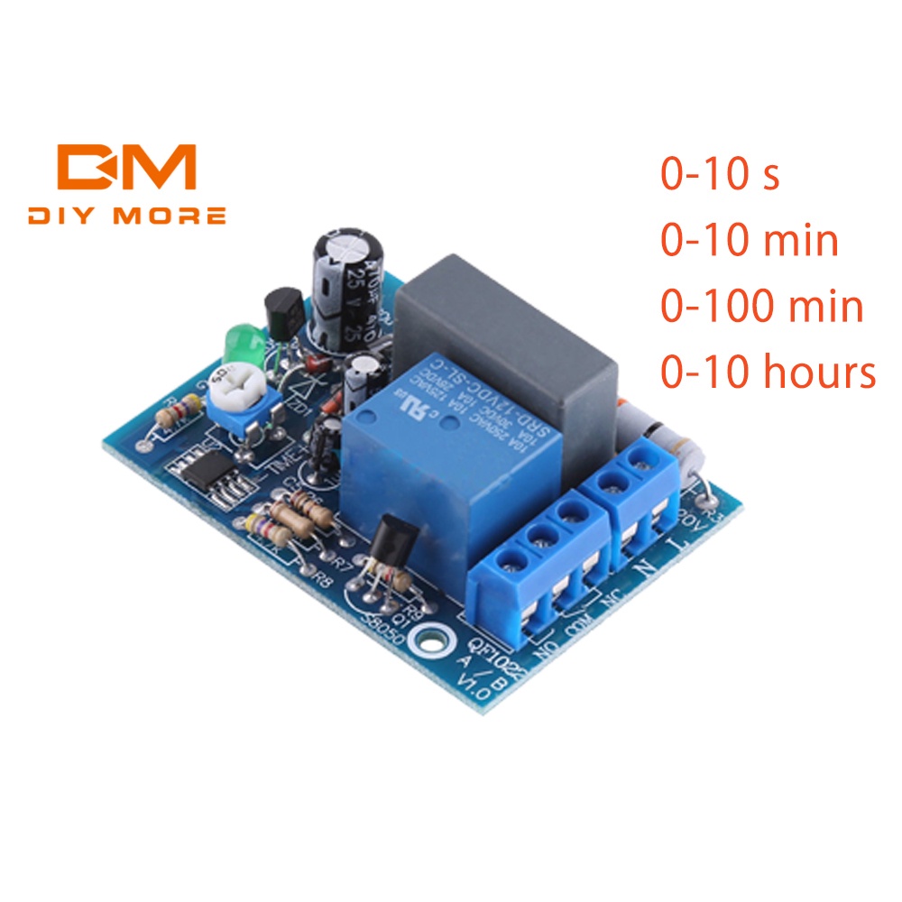 DIYMORE Ac 220v Timer Relay Delay Module Adjustable Timing Turn On/Off ...