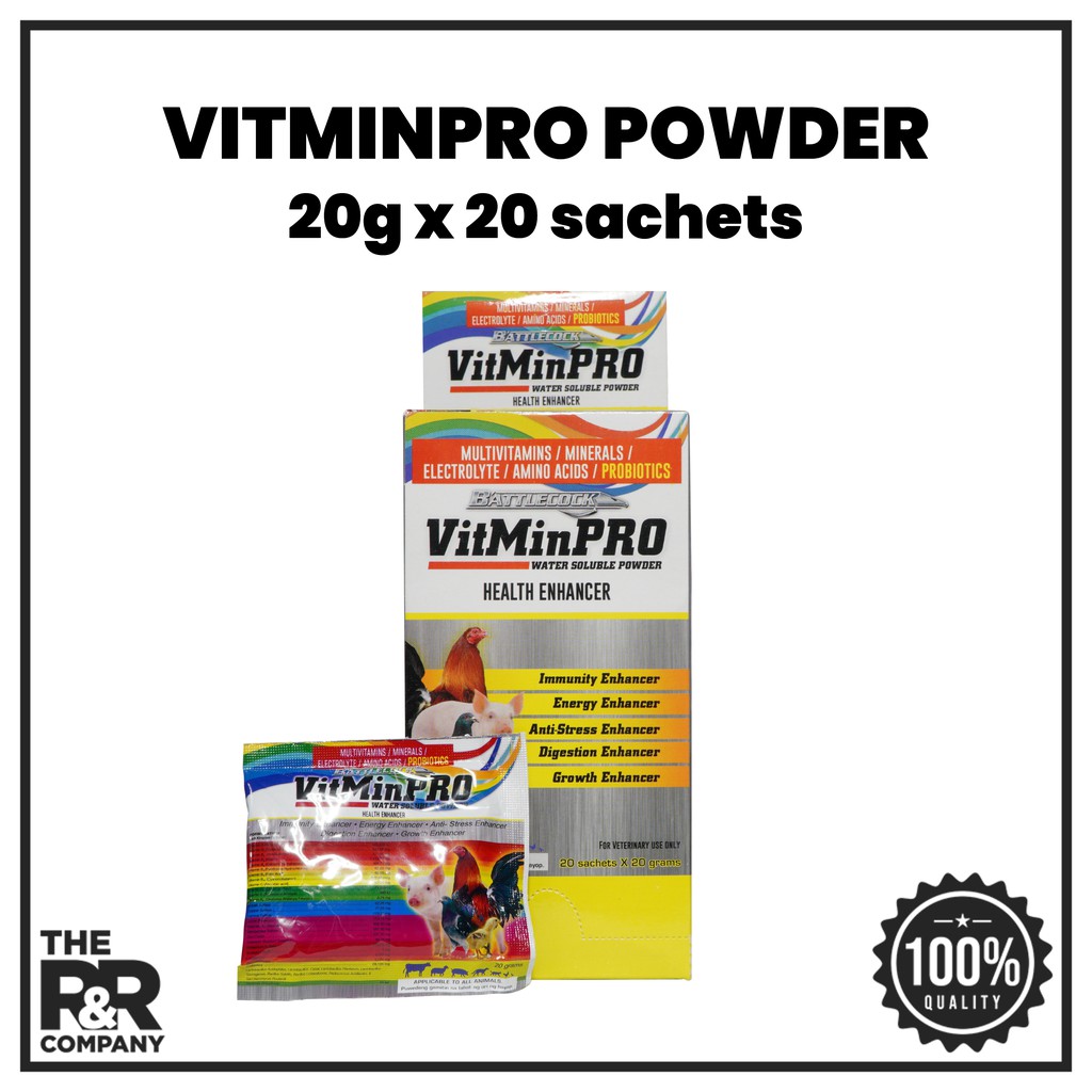 VitMinPRO Water Soluble Powder for Sabong and Poultry (20g) | Shopee ...