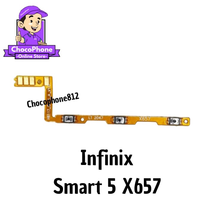 TOMBOL Flexible On Off Infinix Smart 5 Original Flexible Switch Power Volume Button | Shopee ...
