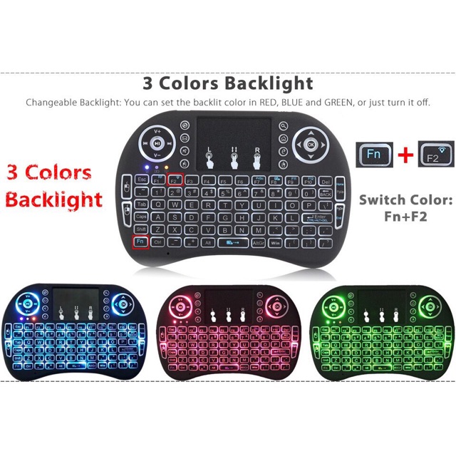 i8 Mini Wireless Keyboard With Backlit with Touchpad | Shopee Philippines