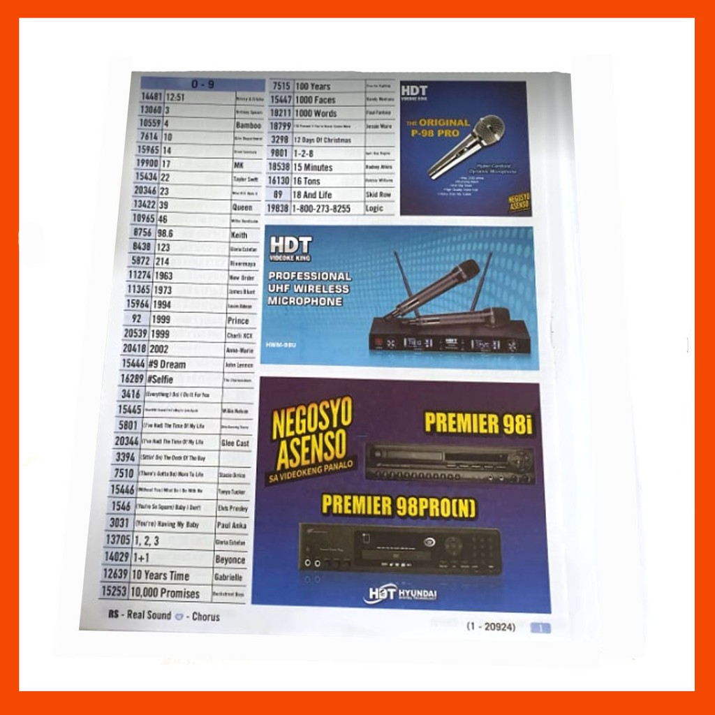 HDT HYUNDAI 98i / 98proN complete songlist updated | Shopee Philippines