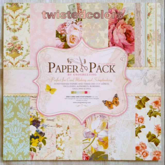 Paper Pack Cardstock 12X12 Inches Floral Scrapbook Patterned Paper ...