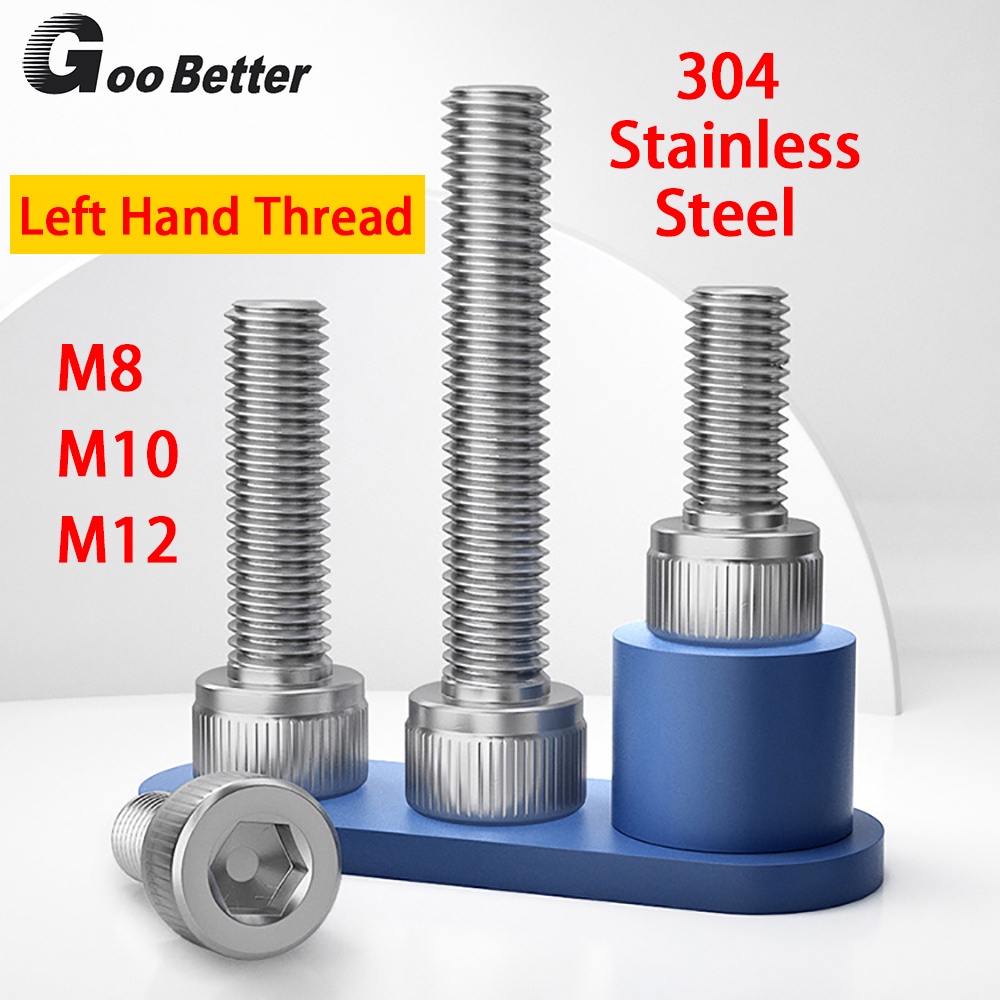 A2 Stainless Steel Left Hand Thread Allen Hex Bolt M8 M10 M12 Socket ...