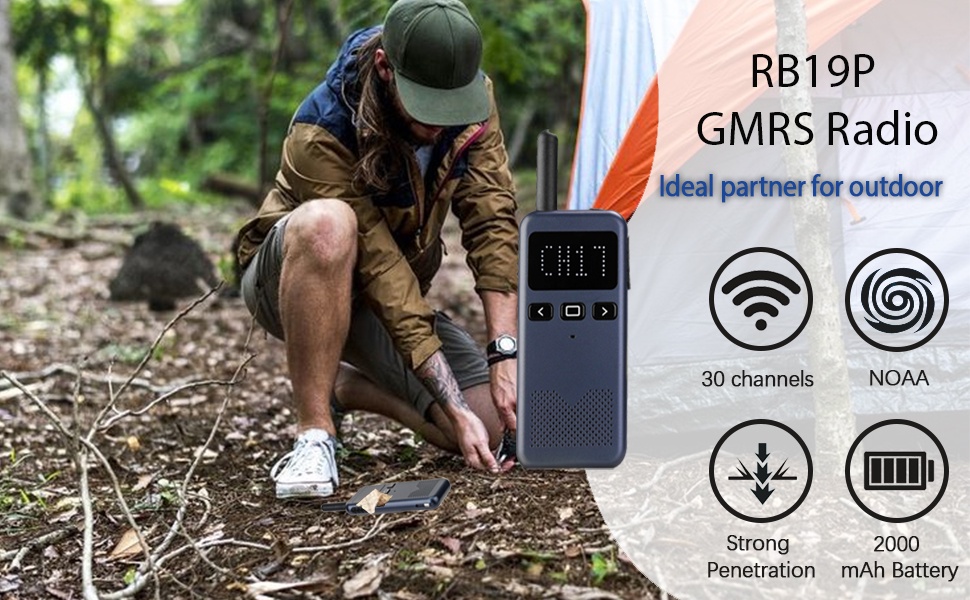 Retevis RB19P Long Range Rechargeable Walkie Talkies Two Way Radio ...