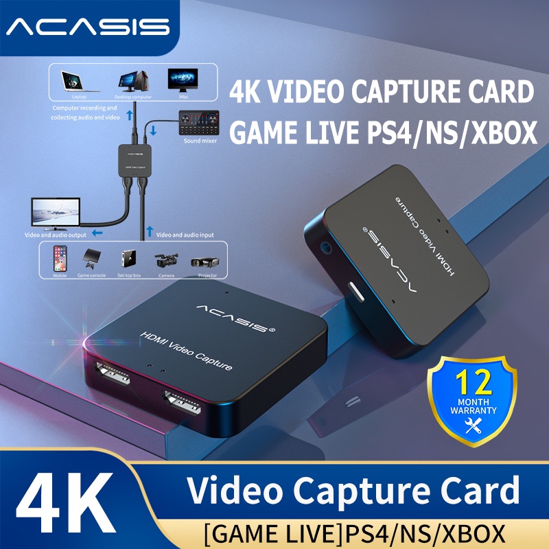 ACASIS USB2.0 HDMI Video Capture Card 1080P 30FPS HDMI Video Record Box ...