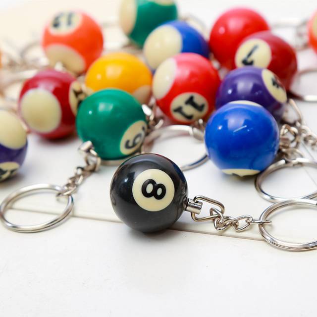 BILLIARD BALL KEYCHAIN 4 PCS (ANY NUMBER) / BILLIARD ACCESSORIES/GAMIT ...