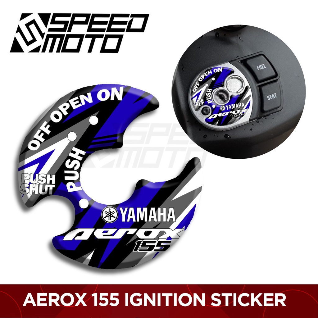 MOKOTO YAMAHA AEROX V1 IGNITION KEY COVER EMBOSSED 3D GEL TYPE STICKER ...