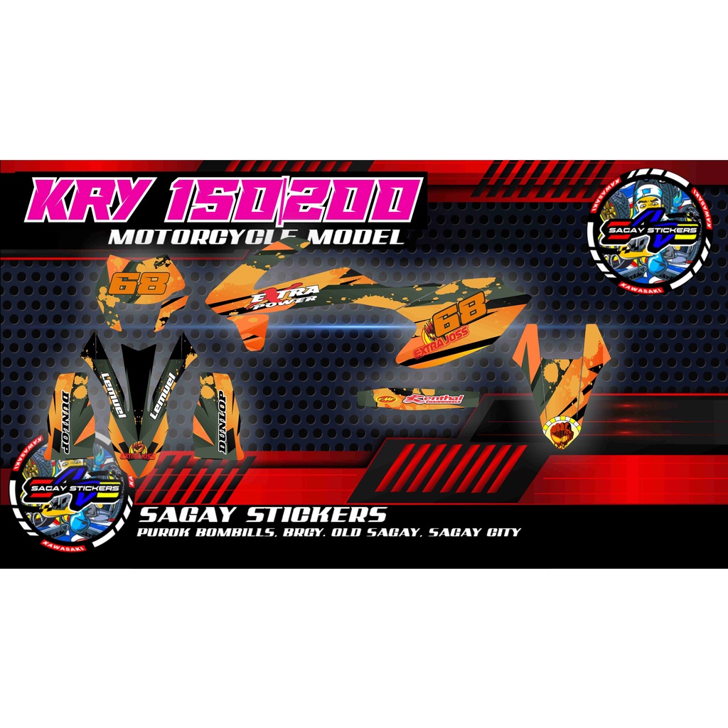 KRY 150/200 LAMINATED DECALS FREE RIM STICKERS | Shopee Philippines