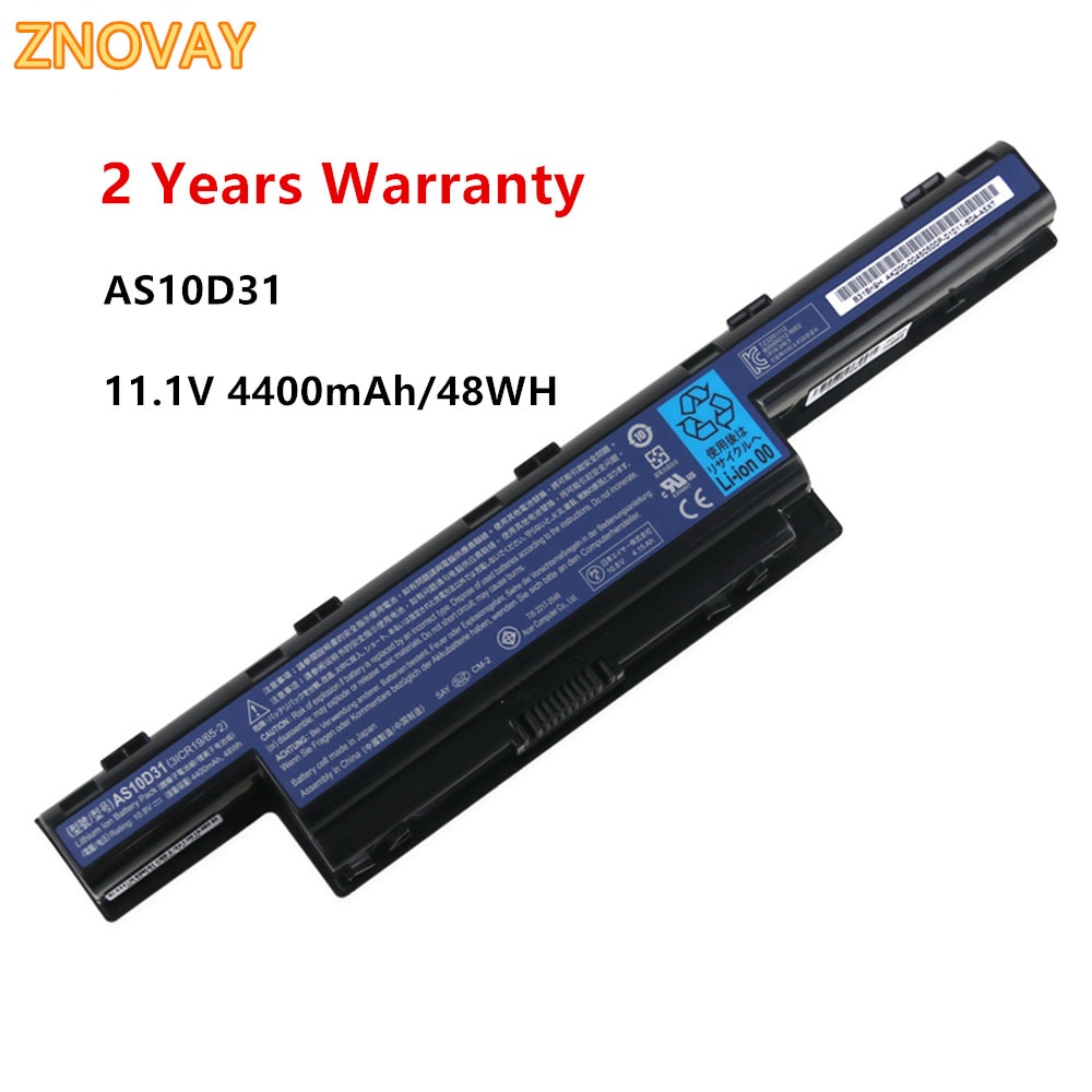11.1V 4400mAh AS10D3E Laptop Battery For Acer Aspire V3 5741 5742 5750 ...