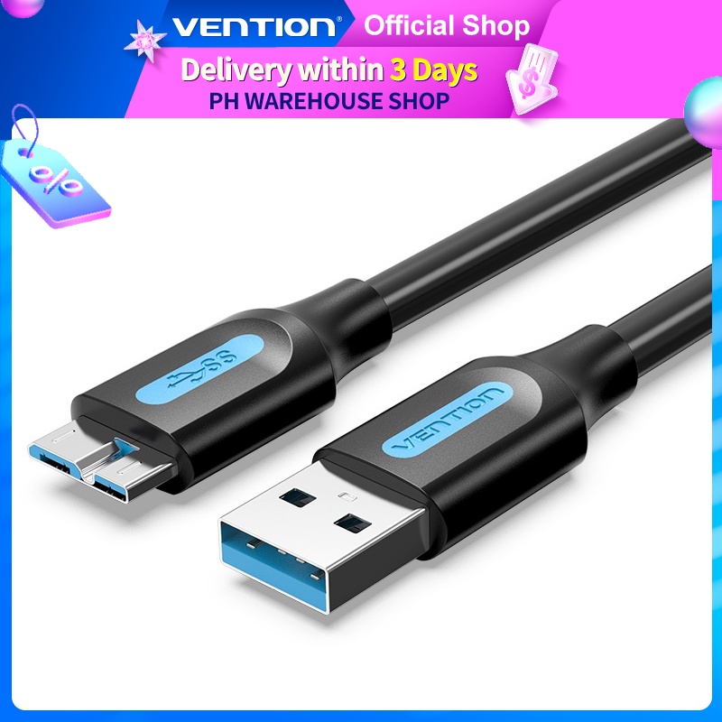 Vention Micro B Cable Usb 3.0 High Speed 5Gbps Fast Charging 3A Data ...