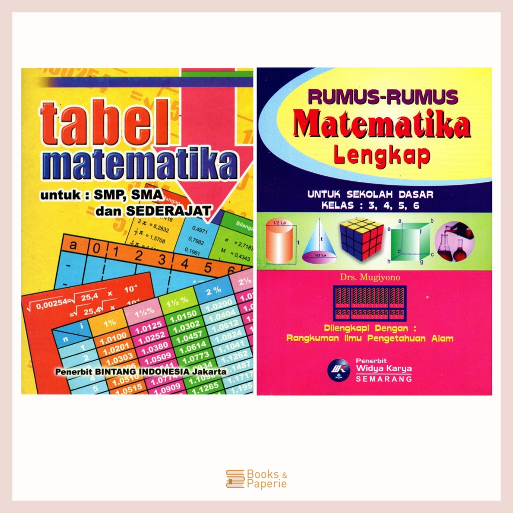 Mathematics TABEL AND FORMULA FOR PRIMARY SCHOOL, SMP, HIGH SCHOOL ...