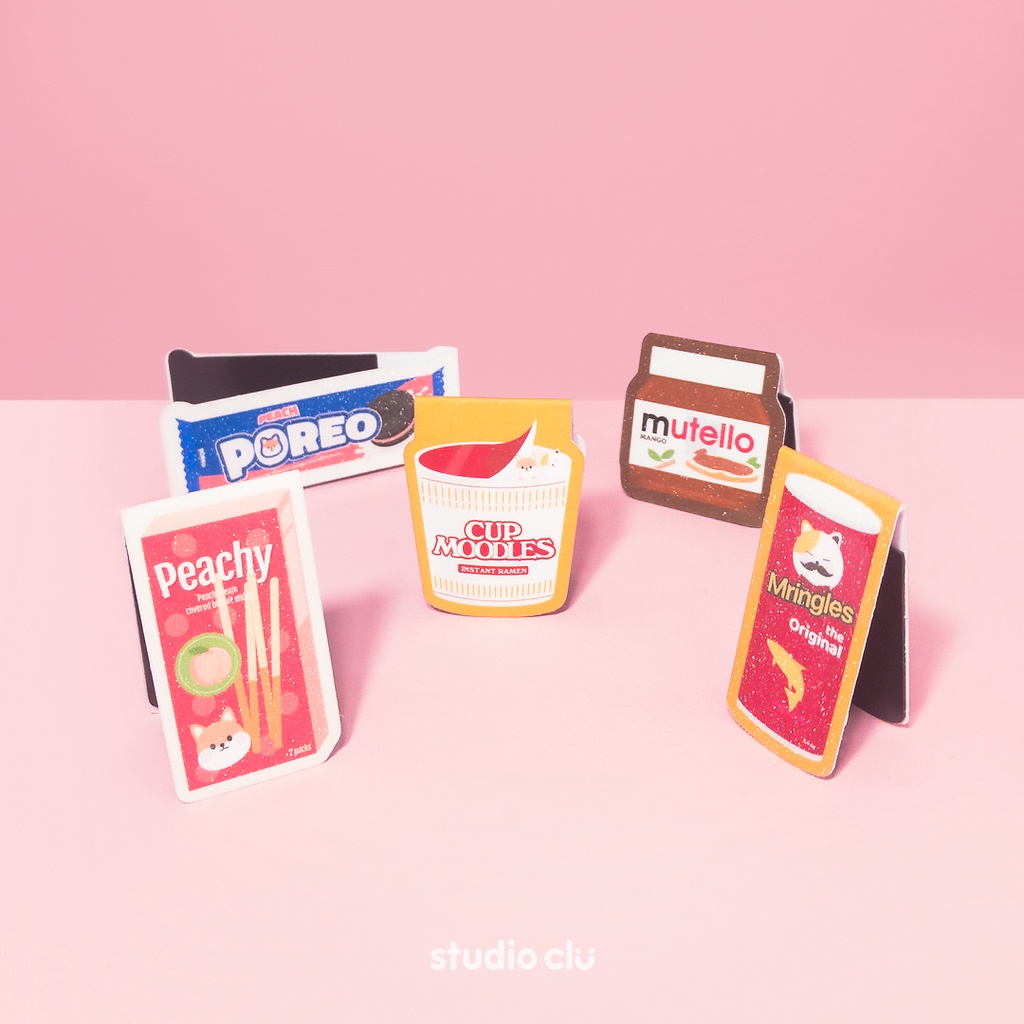 Peach and Mango FOOD Magnetic Bookmarks | Glitter Laminated Cute Pastel ...