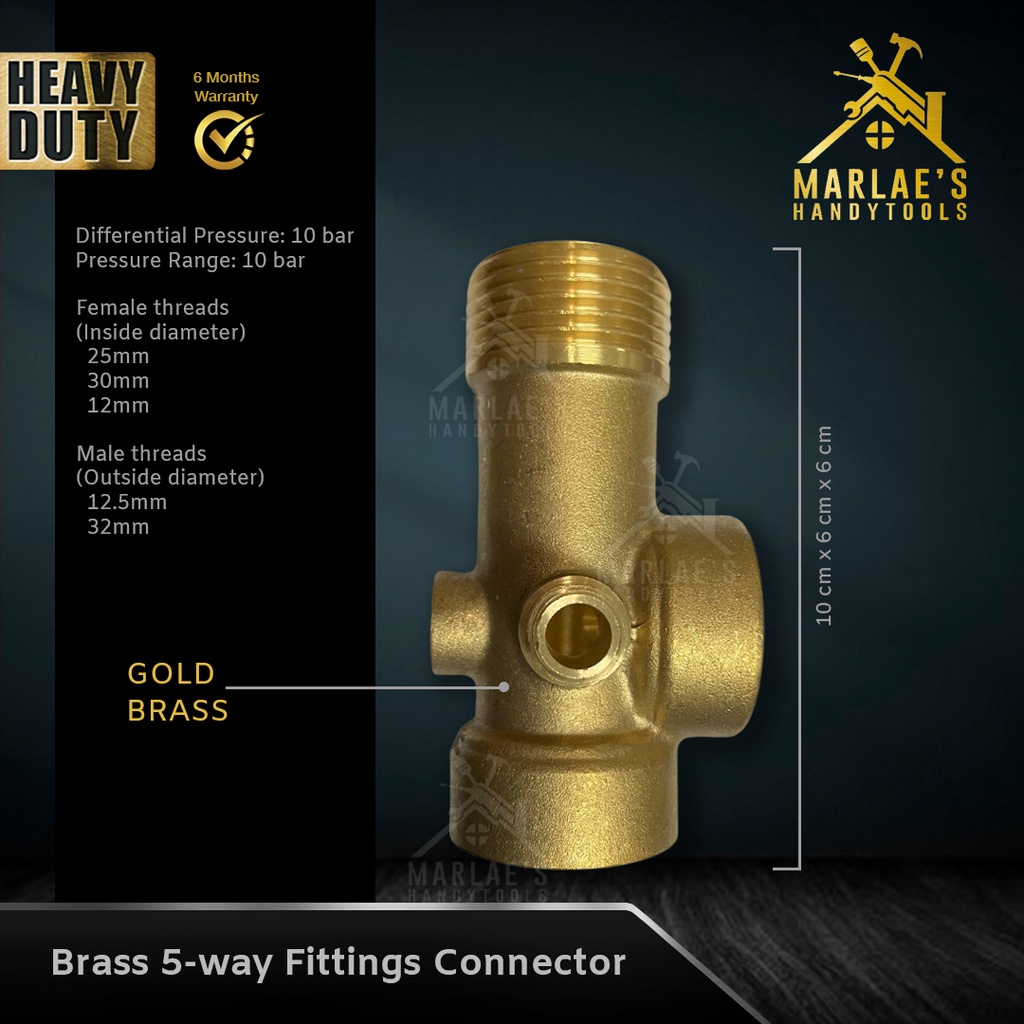 Brass 5-way Fittings Connector | Shopee Philippines