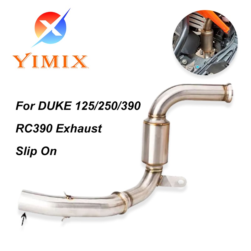 Exhaust Mid Pipe Eliminate Connection Pipe Slip for KTM DUKE 125 390 ...