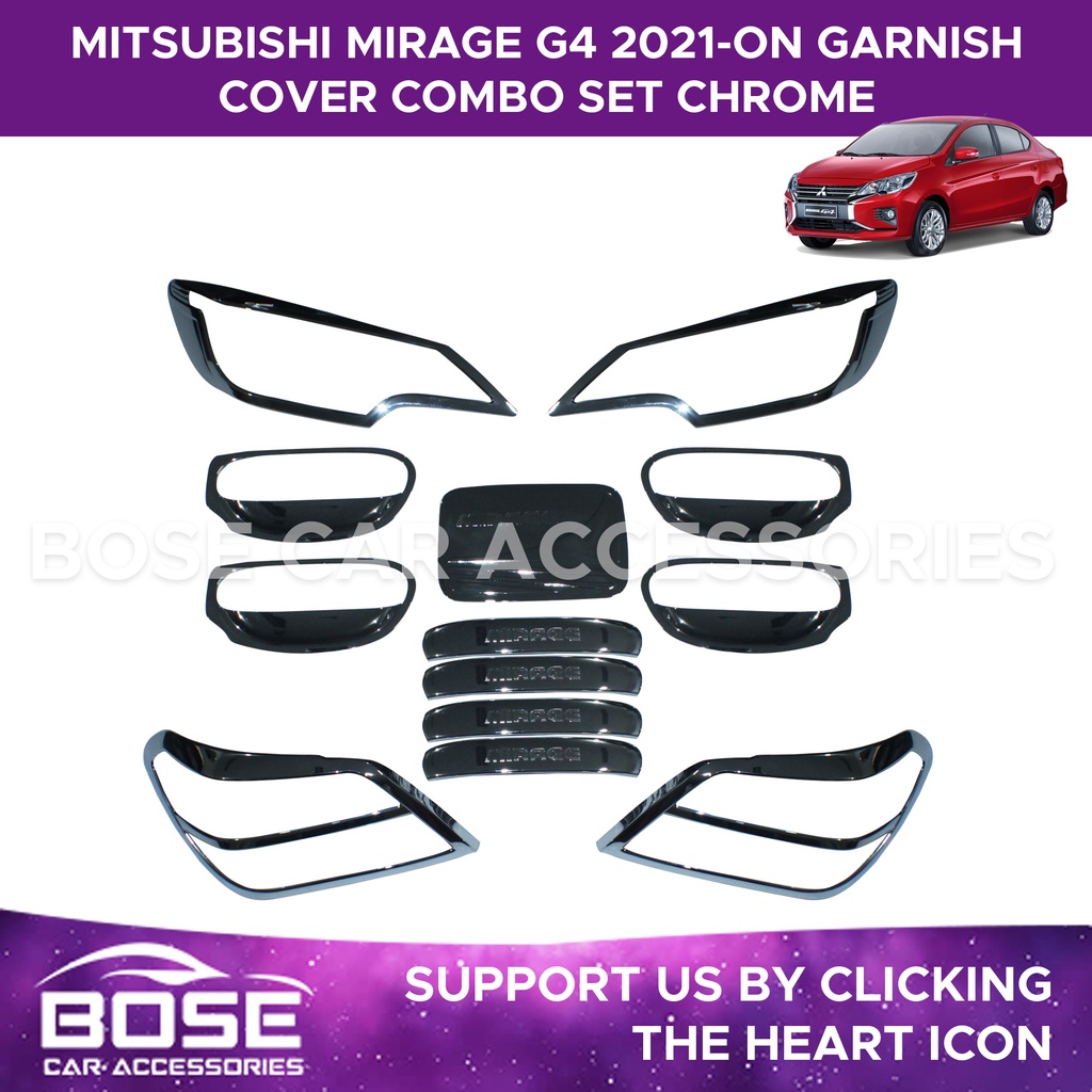 Mitsubishi Mirage G4 Garnish Set NEW 2021 - 2023 Black / Chrome G4 ...