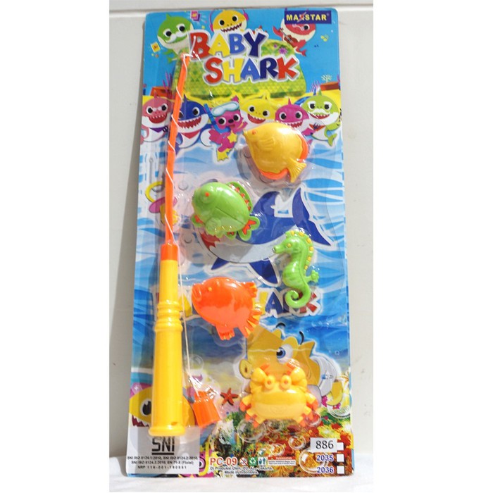Baby shark Toy fishing Rod baby shark fish model fishing Rod System ...