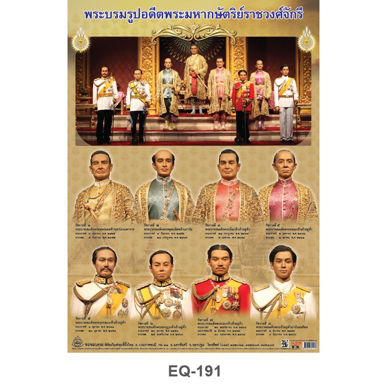 Poster The Former Royal Image Of The Chakri Dynasty EQ-191 Art Paper ...