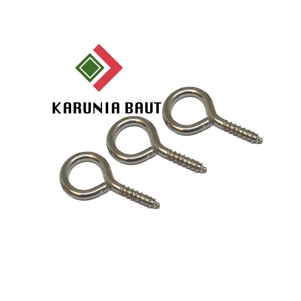 Selling Closed Hanging Screws No. 2 Screw Eyes Per Box Contains 144pcs ...