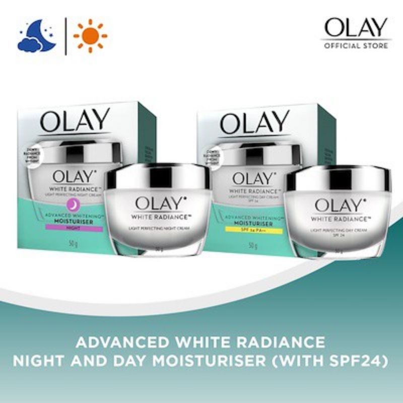 Olay White Radiance Whitening DAY +NIGHT CREAM PACKAGE 50gr - Olay Set ...