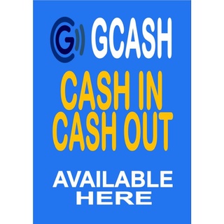 Gcash Cash in cash out laminated signage | Shopee Philippines