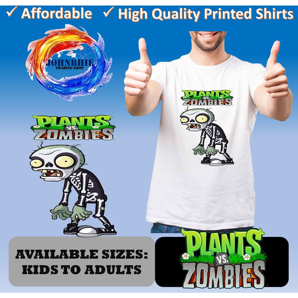 JOHNBHIE | Zombies Shirt ♡Trendy Graphic Tees ♡PVZ Shirt Design ☆Kids ...