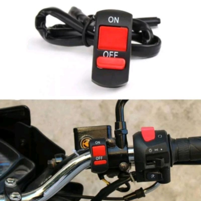 TOMBOL Universal On Off Switch Handlebar Button or On Off Light Switch ...