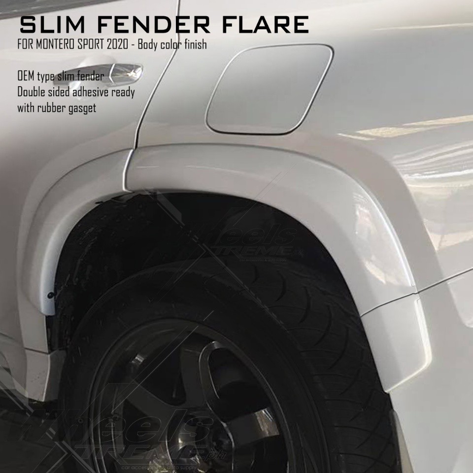Montero Sport 2020-2025 Diamond white Slim Fender Flare Thailand Made ...