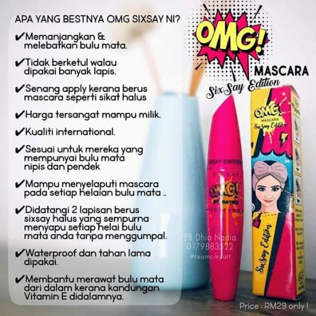 OMG MASCARA SIXSAY LIMITED EDITION | Shopee Philippines