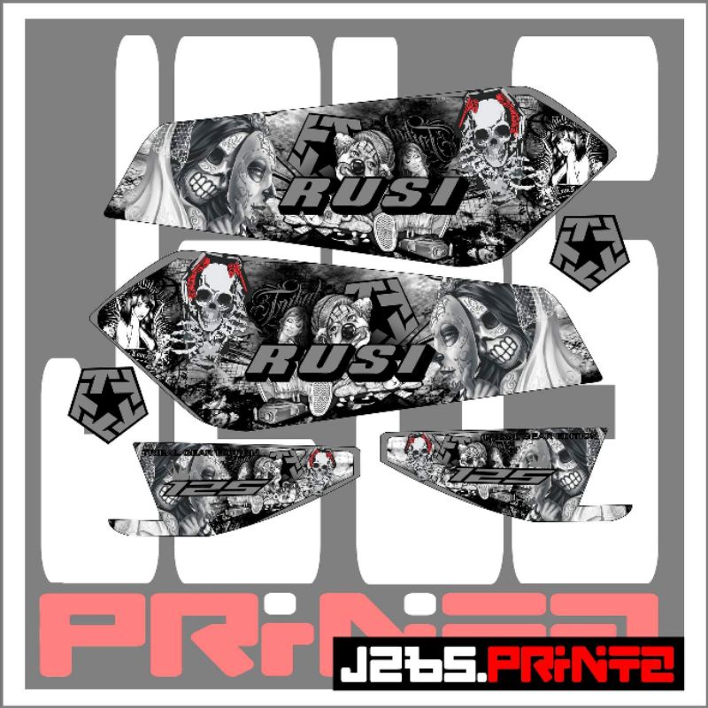 Rusi Tc 125 150 175 tribalv2 decals | Shopee Philippines