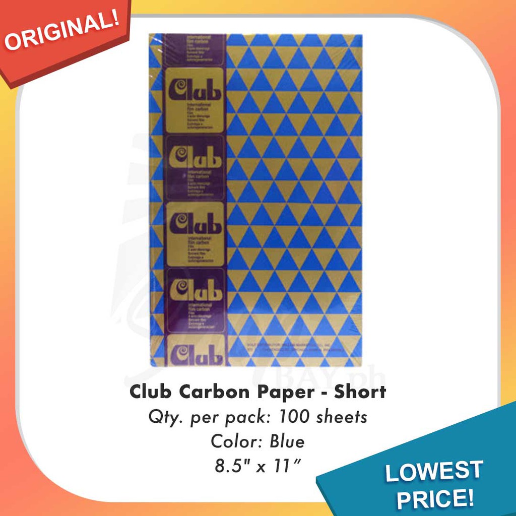 Club Carbon Paper (BLUE) - 100 Sheets | Shopee Philippines